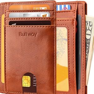 Accessories | Minimalist Ak Brown Slim Rfid Blocking Wallet Nwt | Poshmark